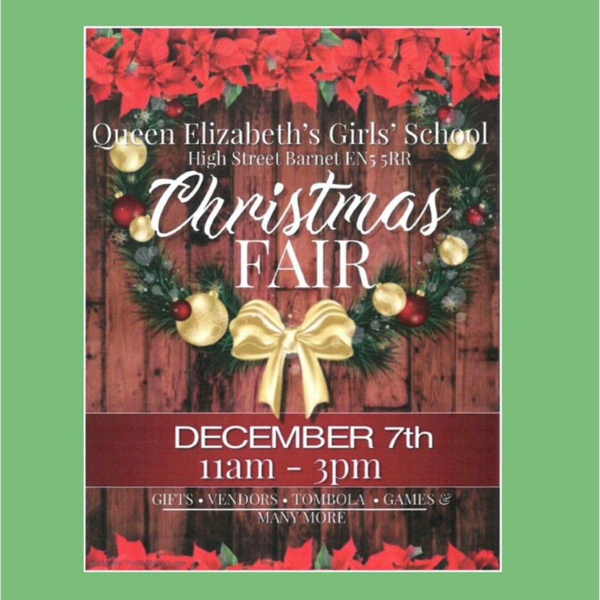 Queen Elizabeth's Girls' School - Christmas Fair